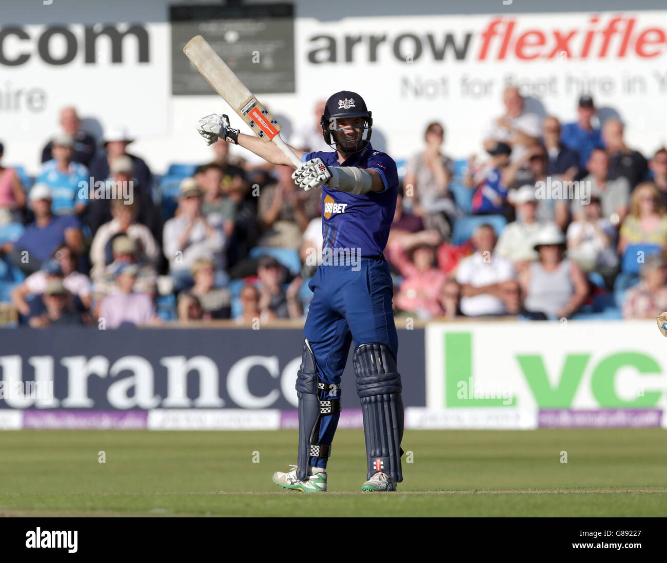 Gloucestershire's Michael Klinger celebrates after his sides victory ...