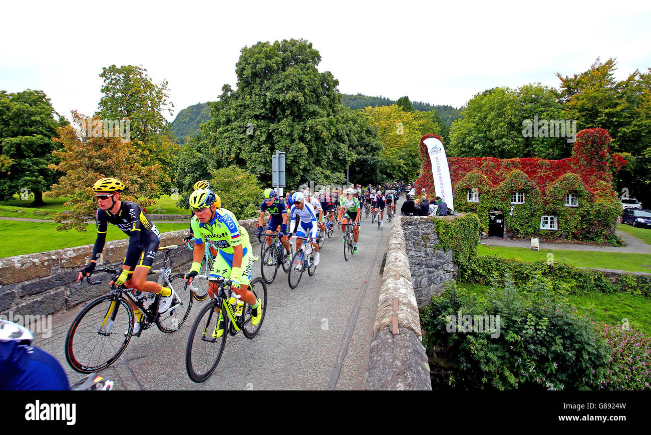 Cycling - Tour of Britain - Stage One - Anglesey to Wrexham Stock Photo ...