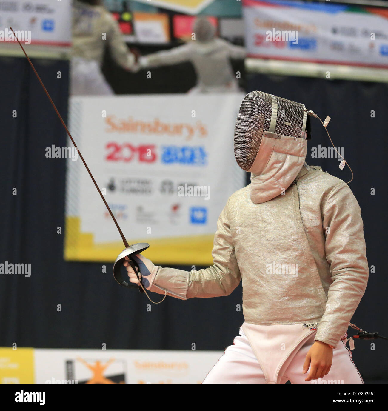 Wales' Ethan Ren in fencing action at The Bolton Arena on day four of ...