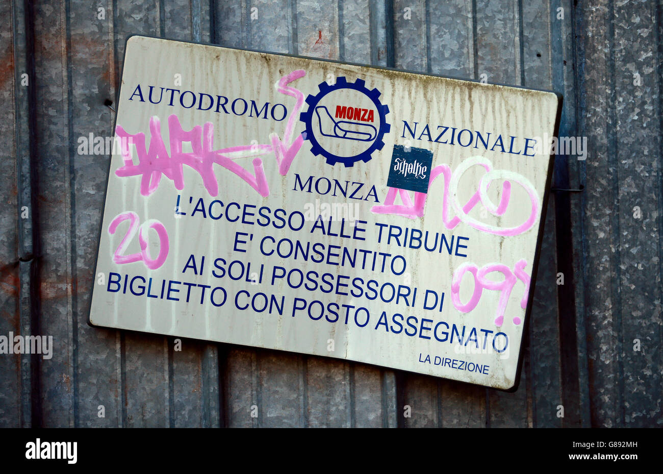Signs at the autodromo nationale monza hi-res stock photography and ...