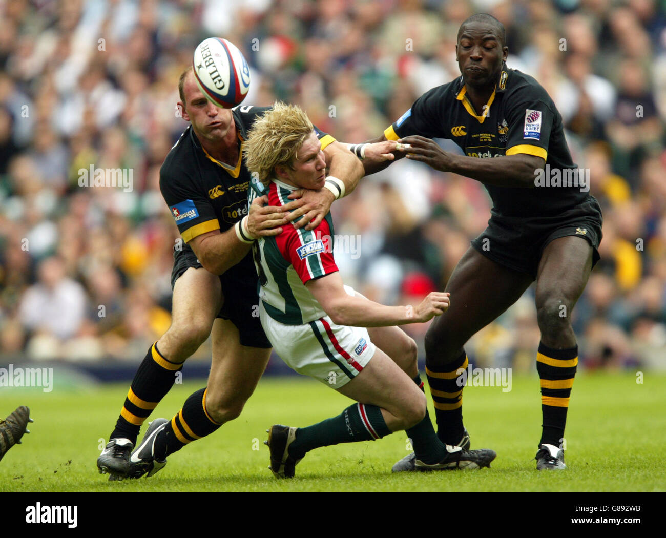 Leicester tigers ollie smith london wasps lawrence dallaglio paul hi ...