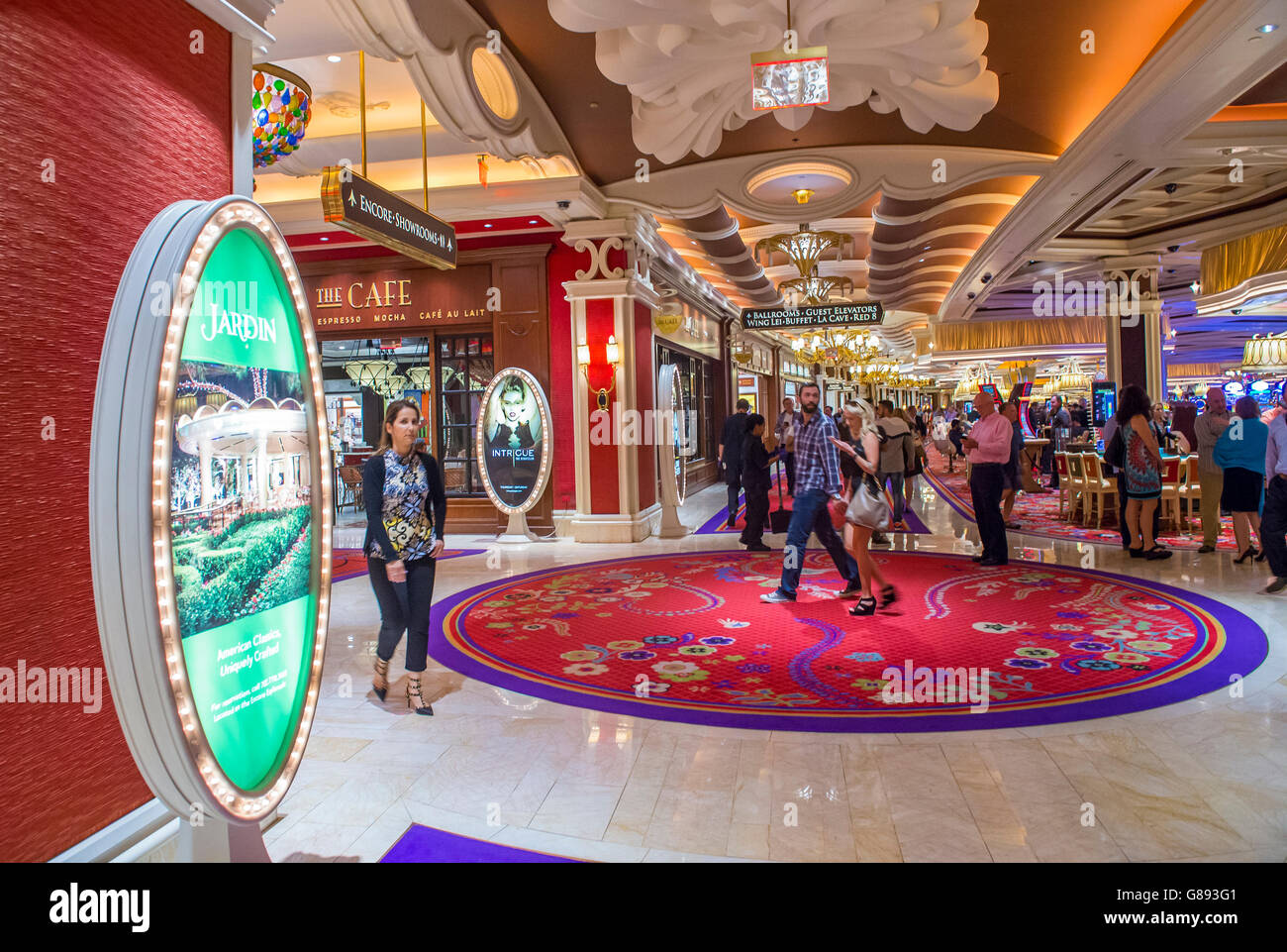 The interior of Wynn Hotel and casino in Las Vegas Stock Photo - Alamy