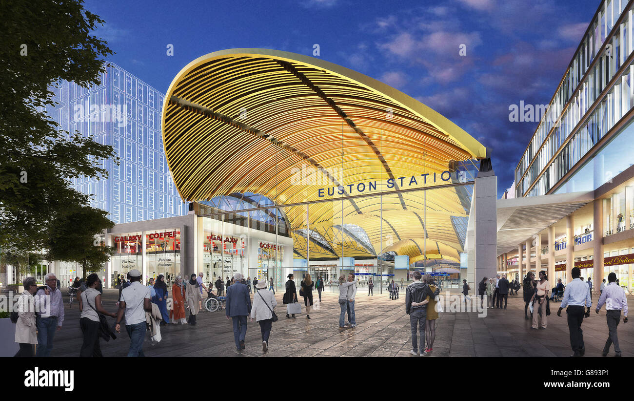 New Euston station design Stock Photo - Alamy