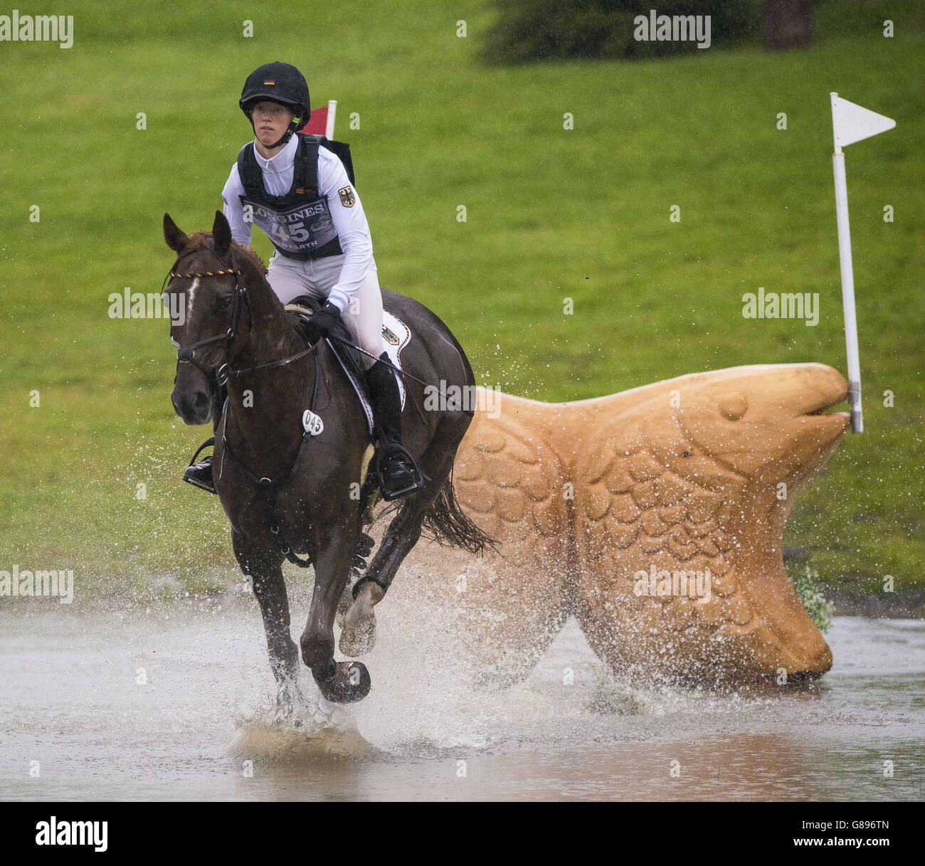 Germany's Sandra Auffarth on Opgun Louvo during day Three of the 2015 ...