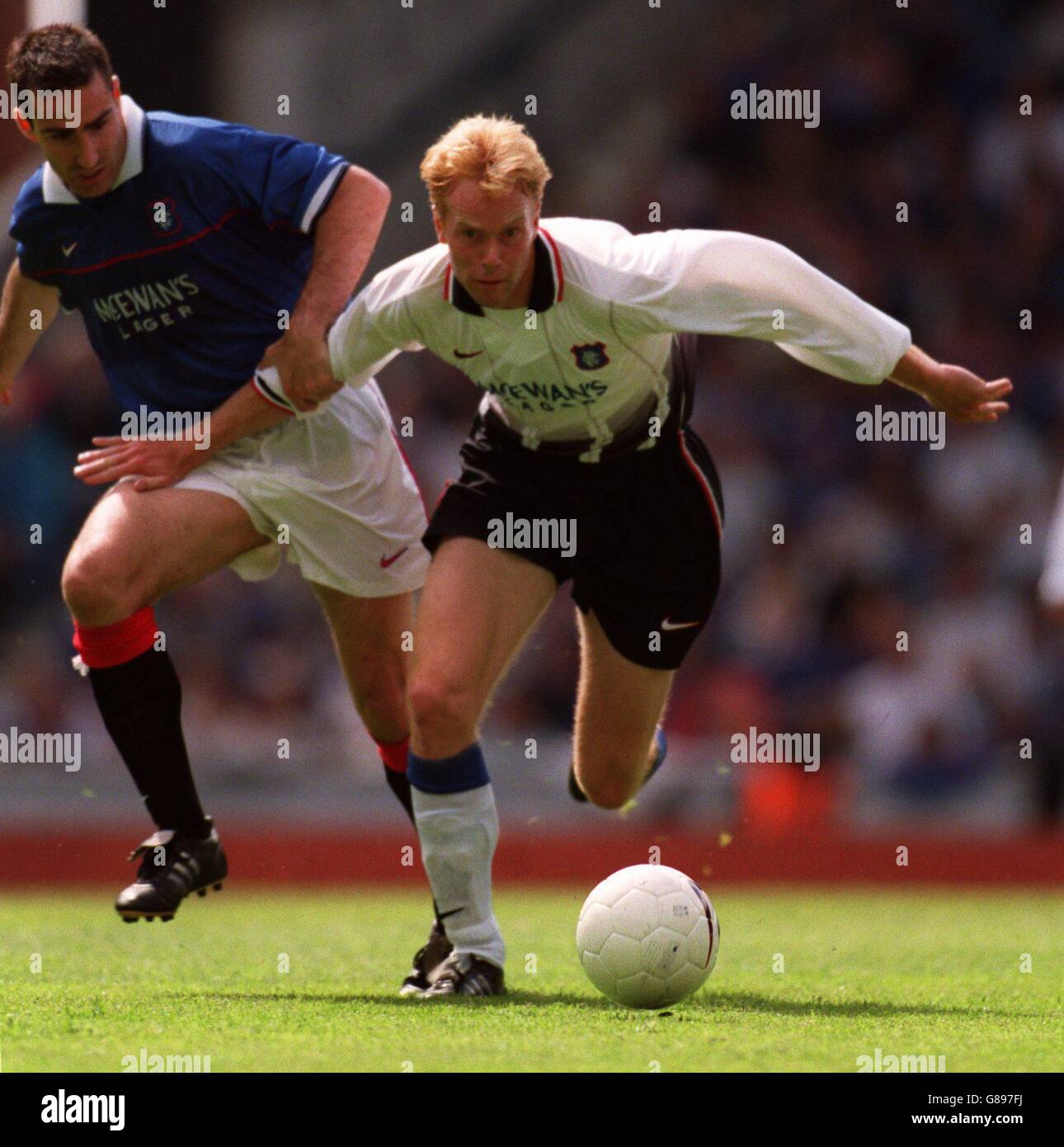 Soccer - Friendly - Rangers A v Rangers B. L-R: Tony Vidmar and Erik Bo ...