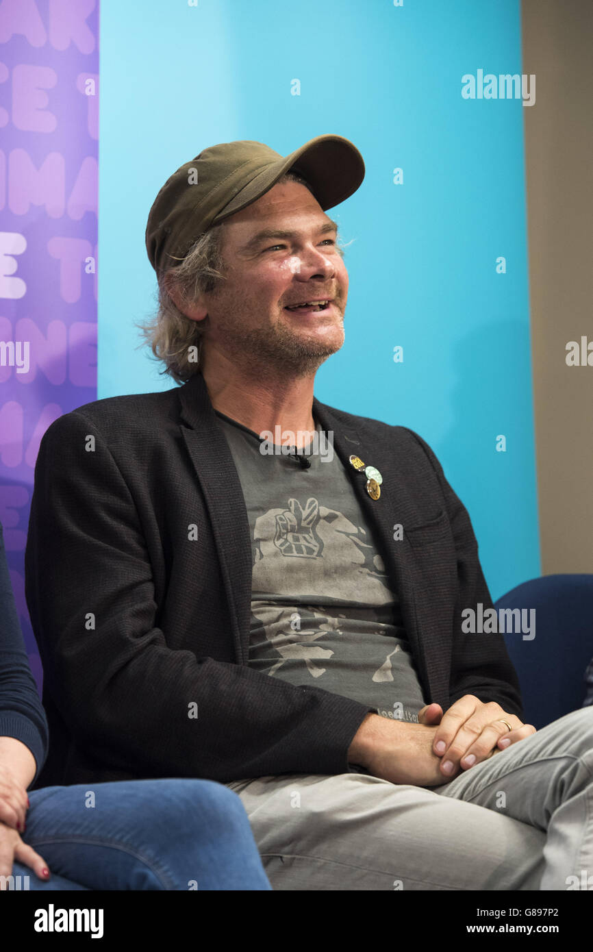 Cast member from the film BILL Simon Farnaby during a Q&A with students ...