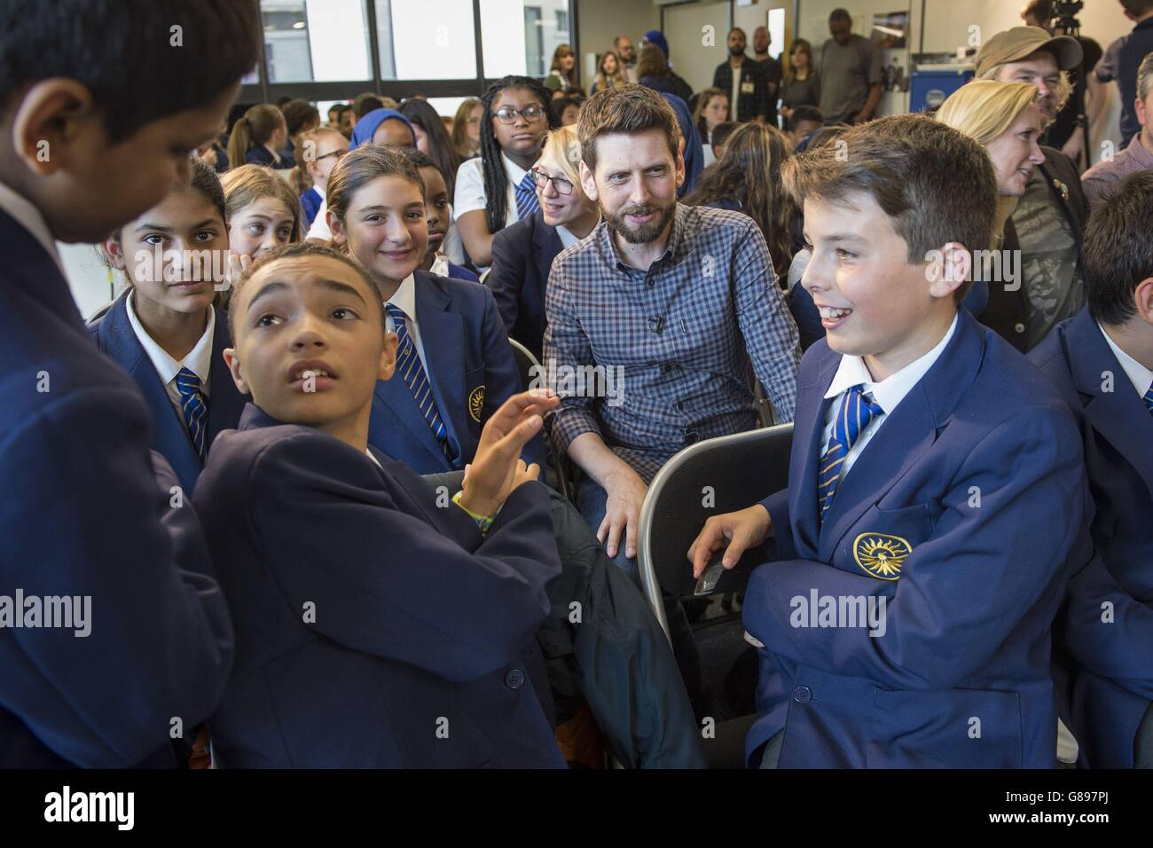 During a visit to dunraven school in south london hi-res stock ...