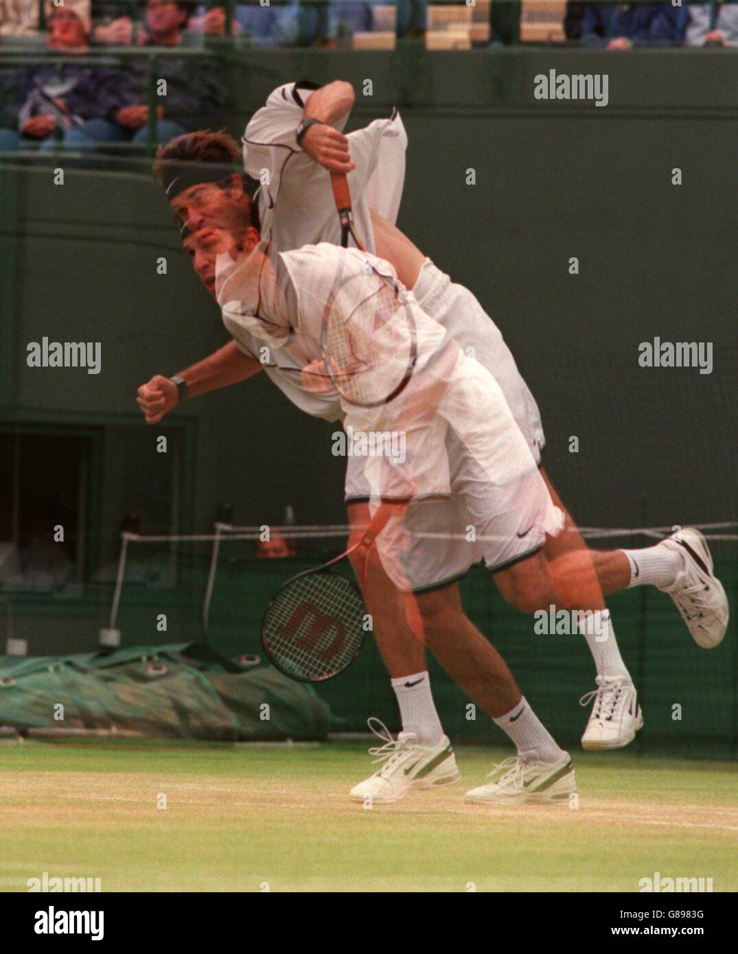Wimbledon Tennis Championships. Greg Rusedski Stock Photo - Alamy