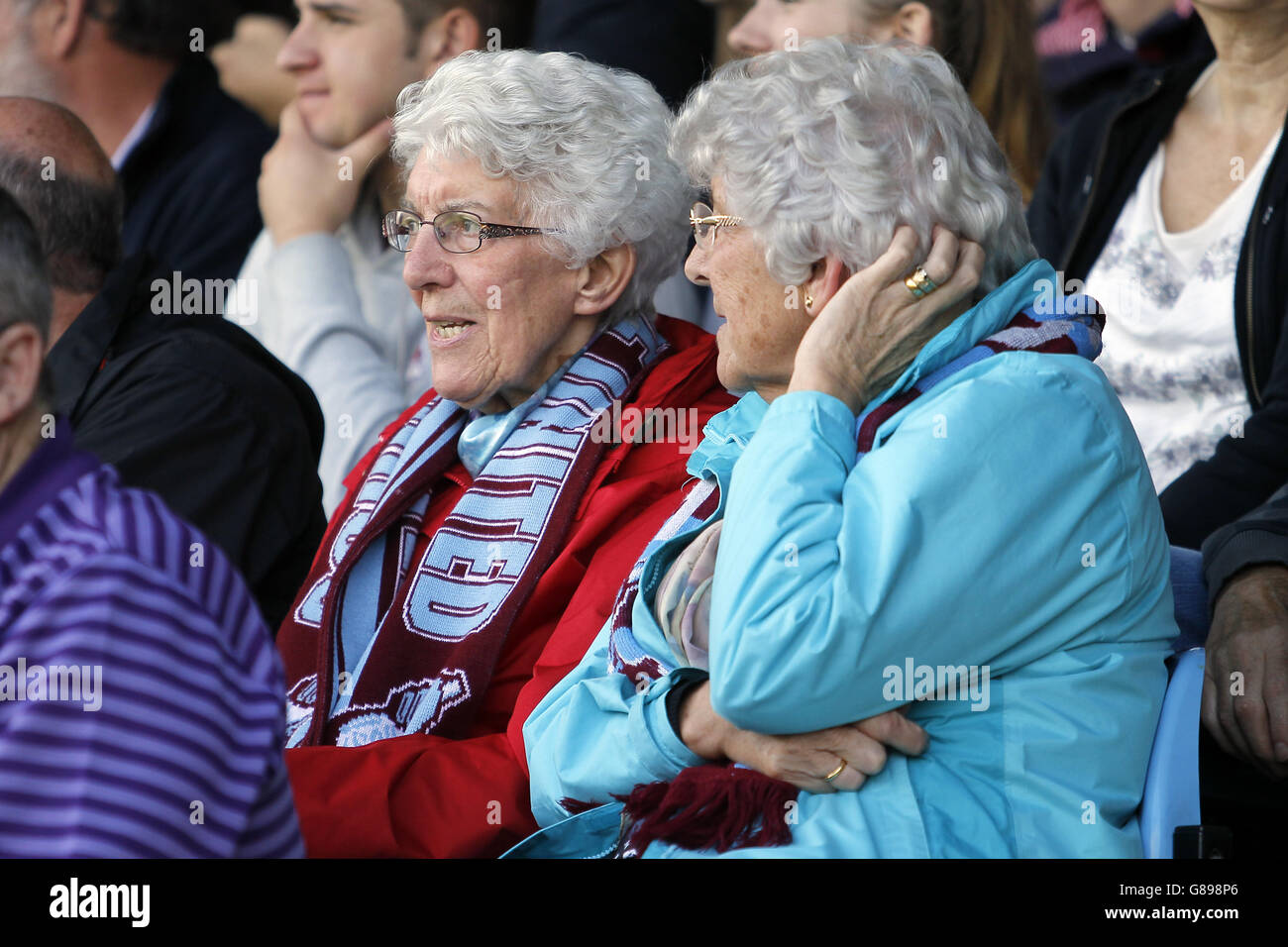 Scunthorpe United fans in the stands at Glanford Park Stock Photo - Alamy