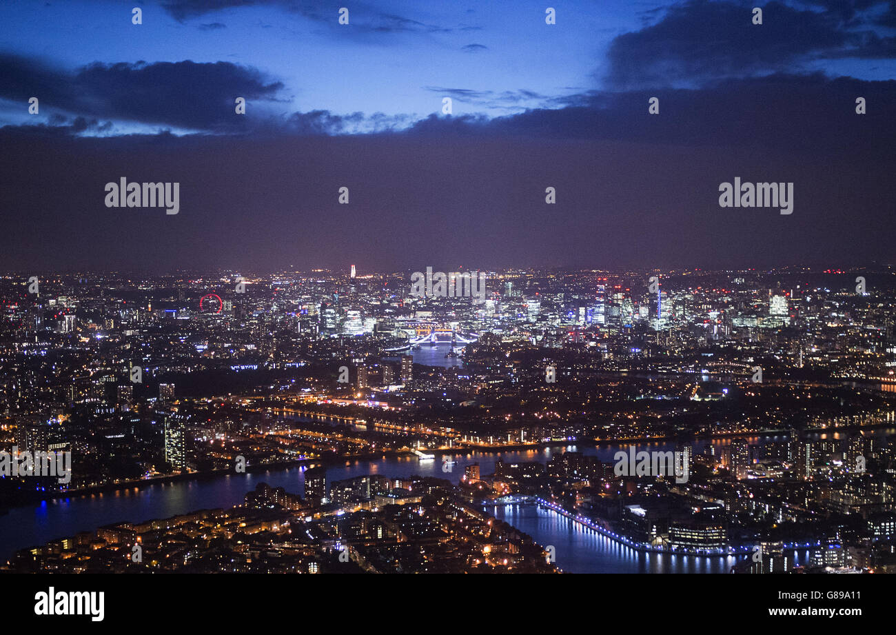 Aerial City Views - London. Aerial view of central London Stock Photo ...