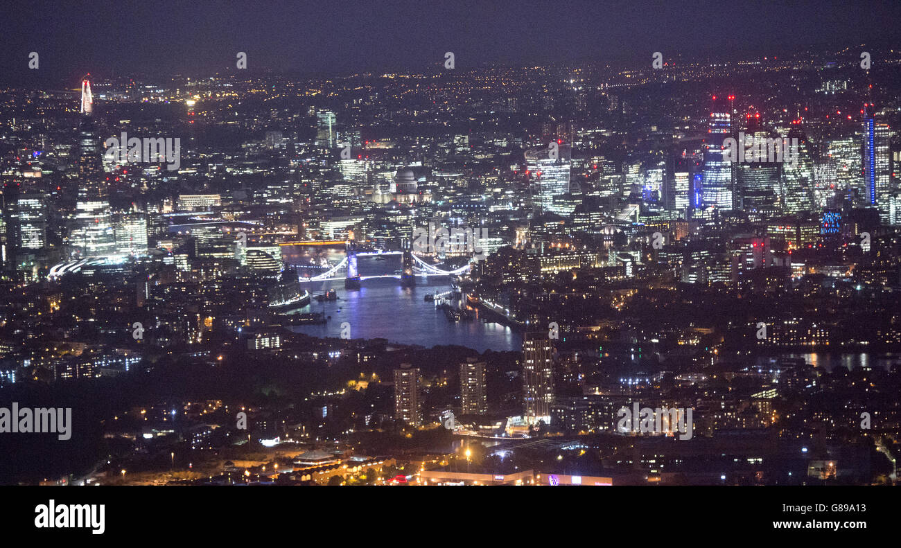 Aerial City Views - London. Aerial view of central London Stock Photo ...