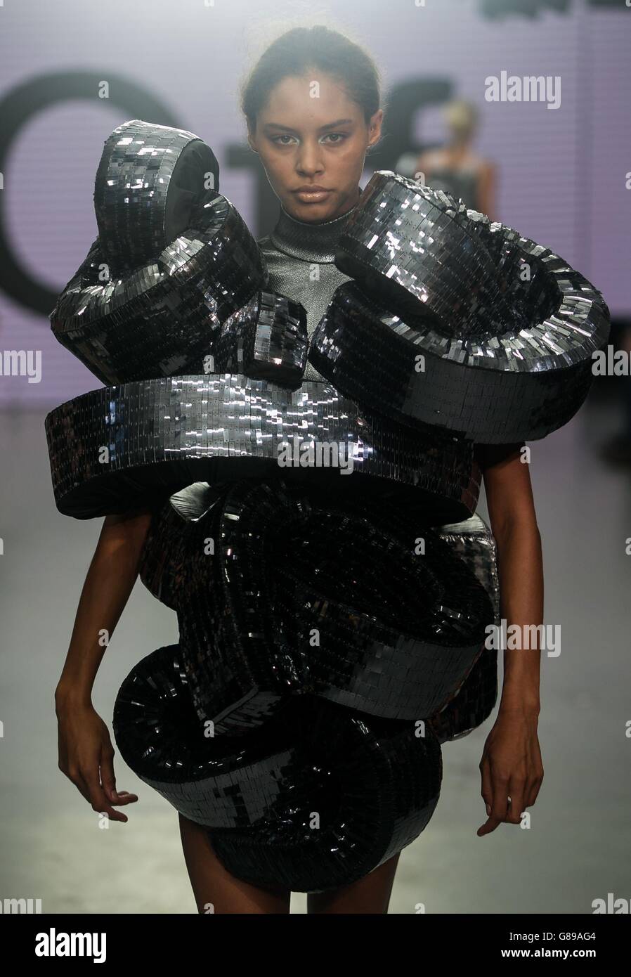 A model on the catwalk at the On/Off Presents Syed Shahid Nisar Spring ...
