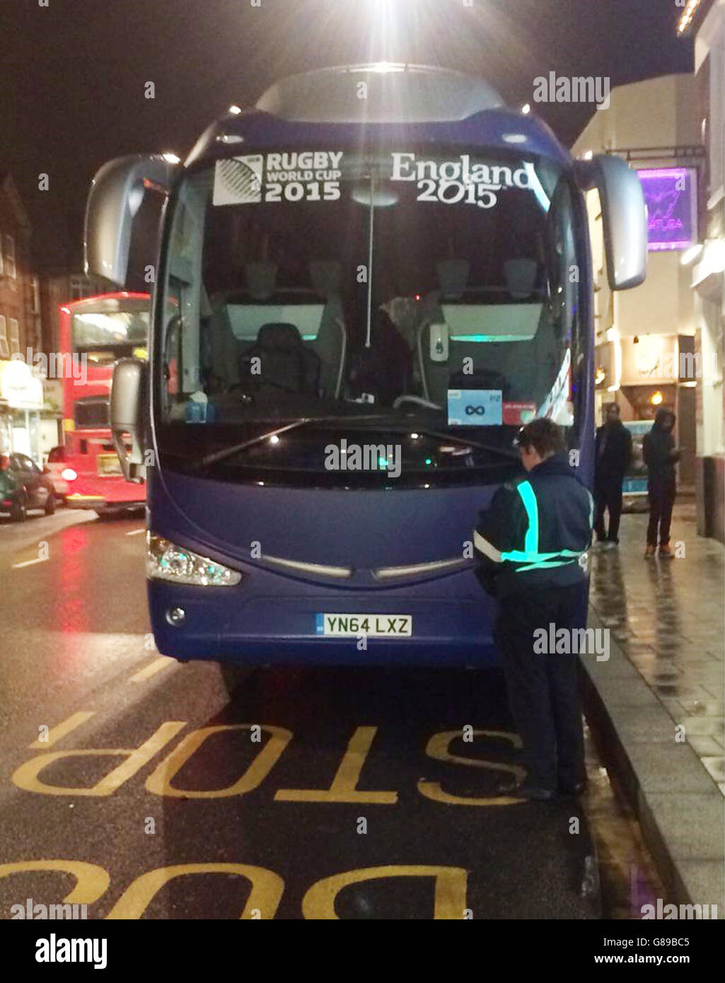Rugby world cup team bus hi-res stock photography and images - Alamy