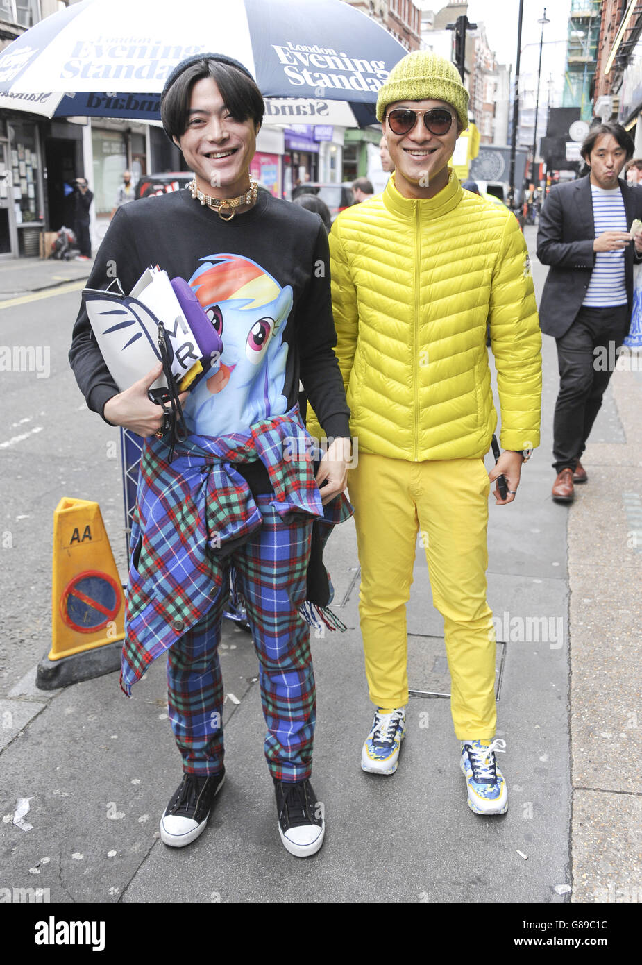 Fashionistas arrive at the BFC Show Space, Brewer Street Car Park ...