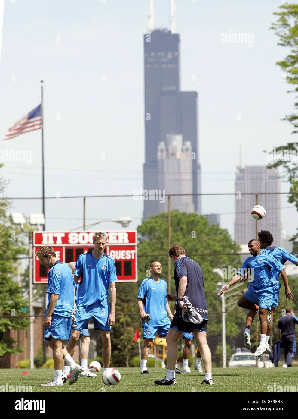 The England football squad take part in a training session Stock Photo ...