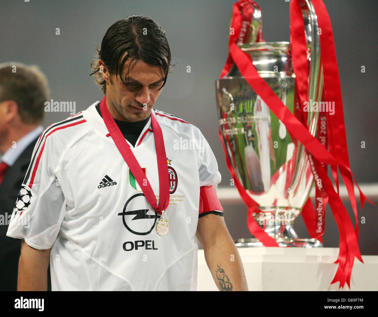 Paolo maldini champions league trophy hi-res stock photography and ...