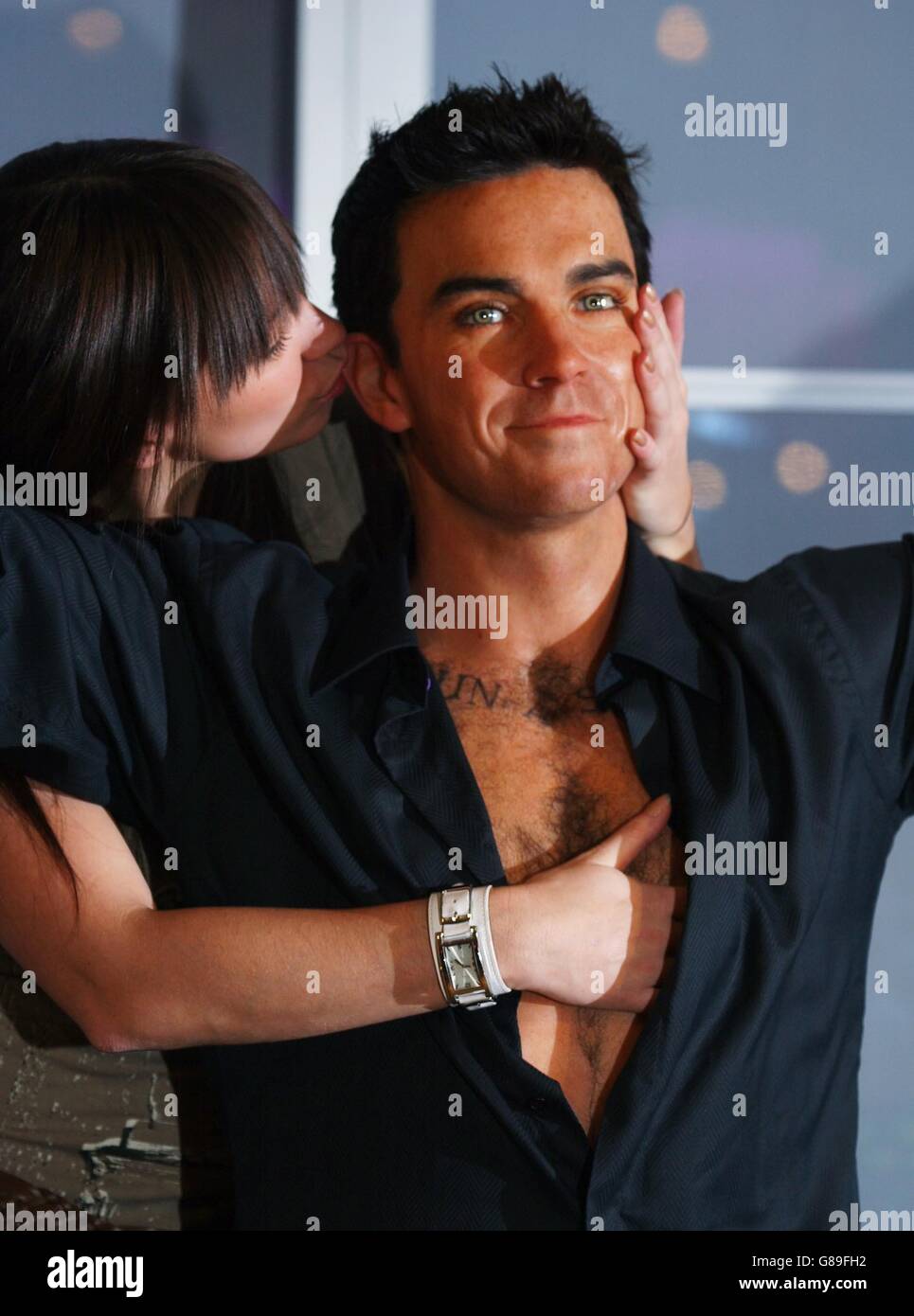 Model Emma Saville, 24 from London, with the new interactive Robbie ...