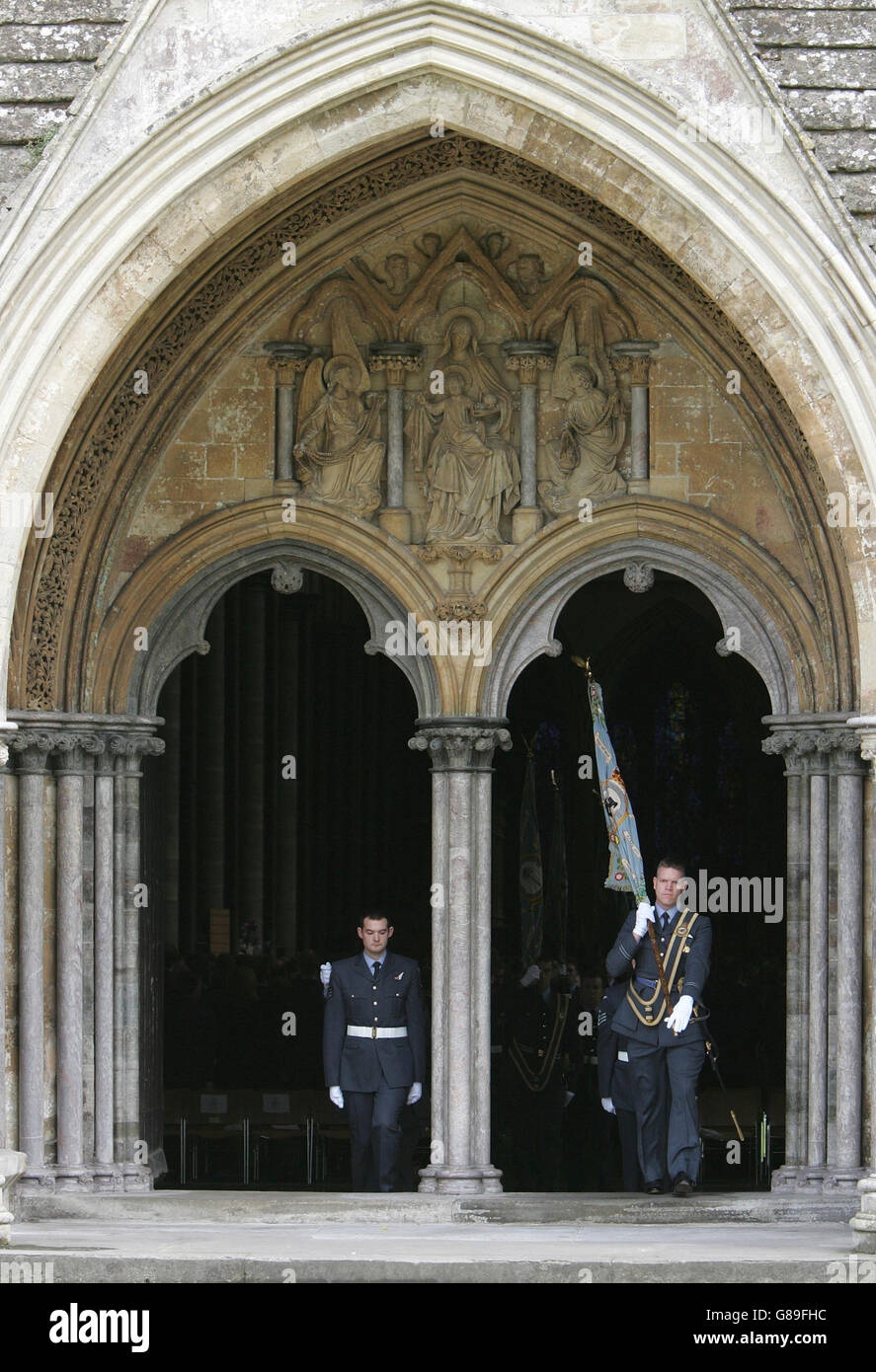 The RAF Honour Guard leave after the Service of Thanksgiving for the ...