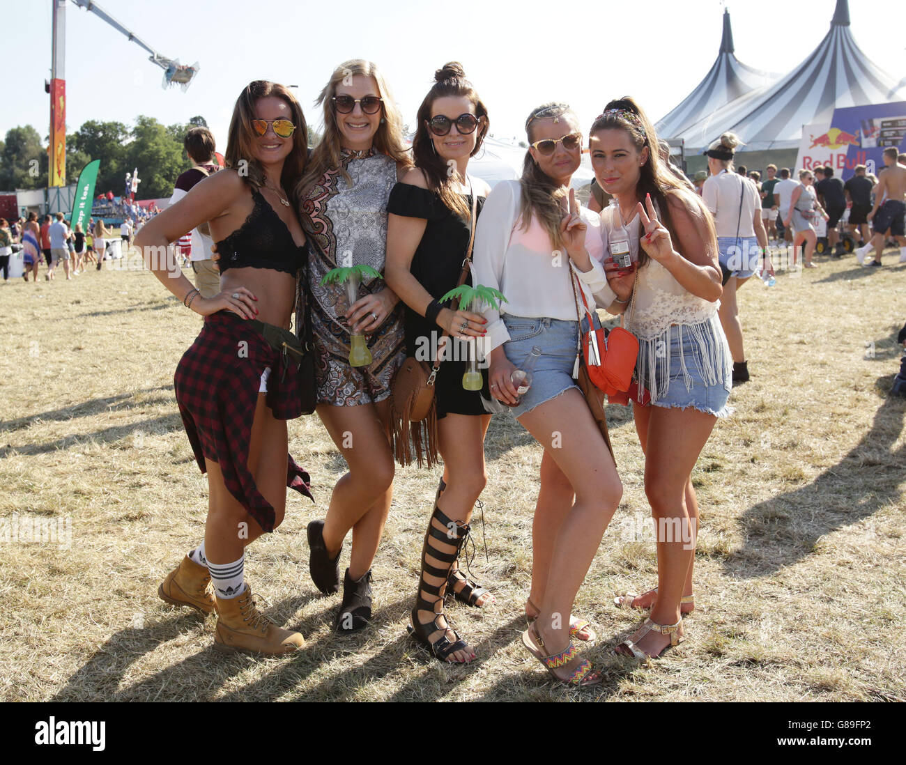 Attending the v festival at hylands park in chelmsford hi-res stock ...