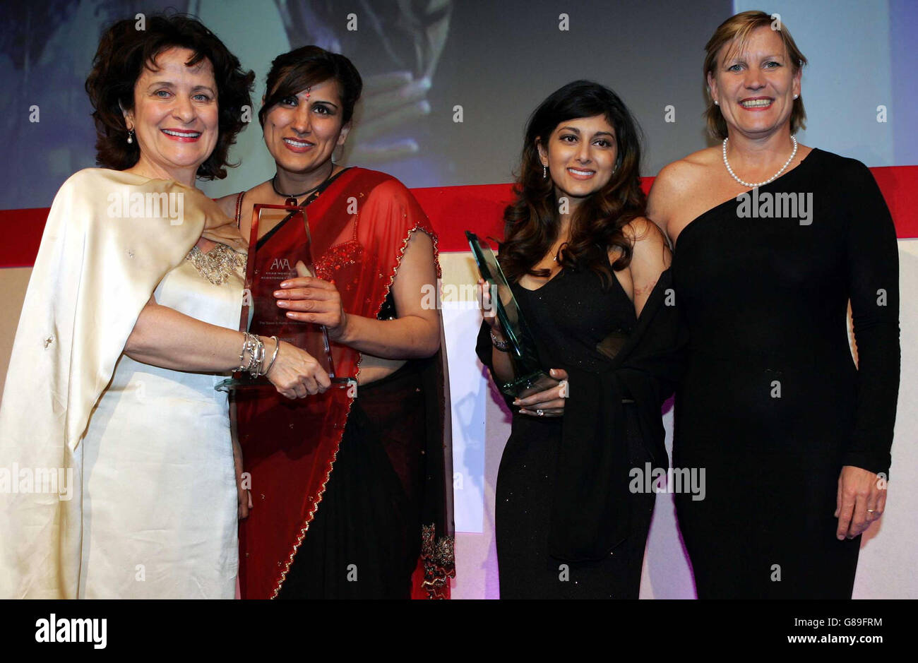 Left to right: Baroness Helena Kennedy presents Jasvinder Sanghera with ...
