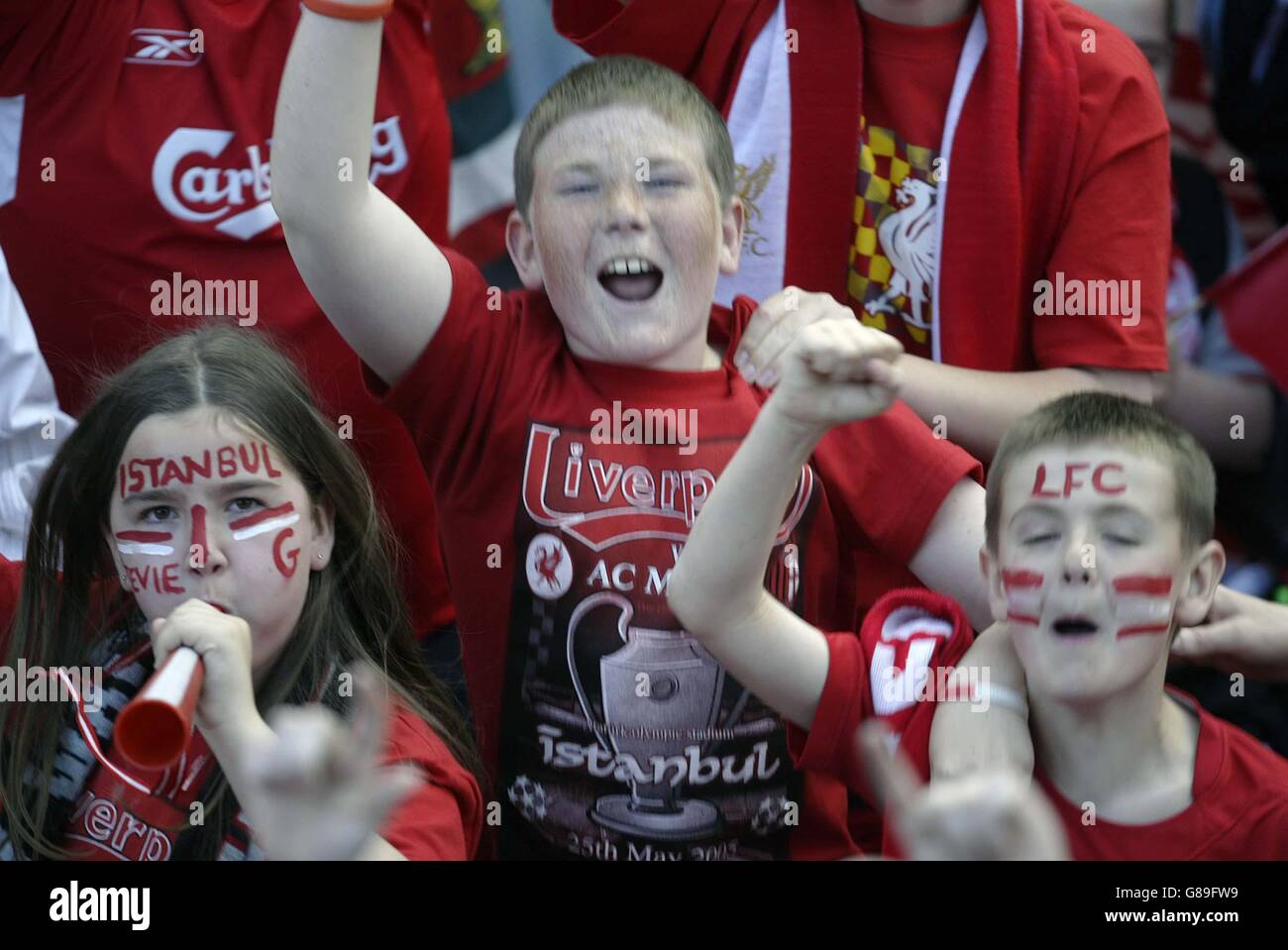 Soccer - UEFA Champions League - Winners Parade - Liverpool Stock Photo ...