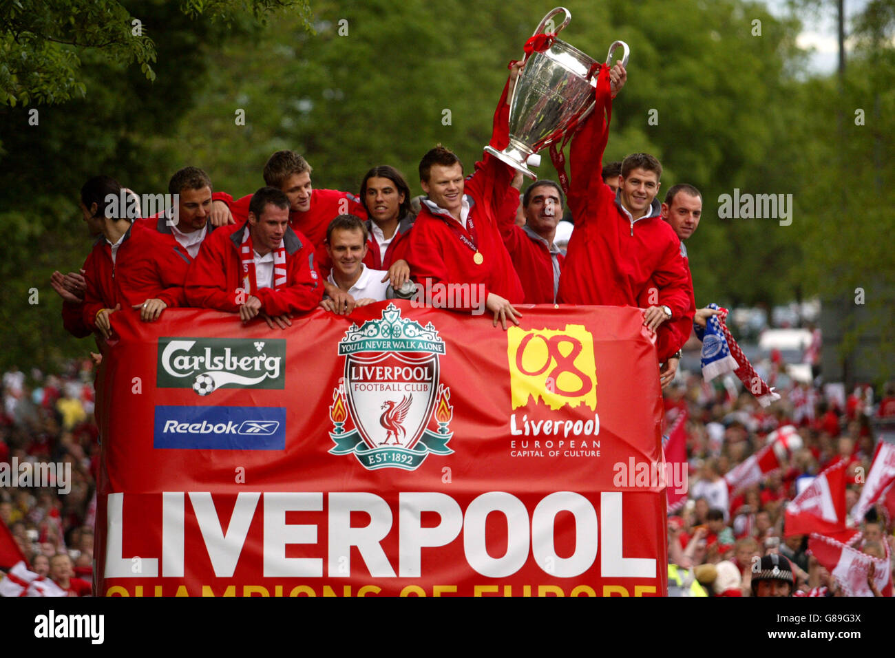 Soccer - UEFA Champions League - Winners Parade - Liverpool Stock Photo ...