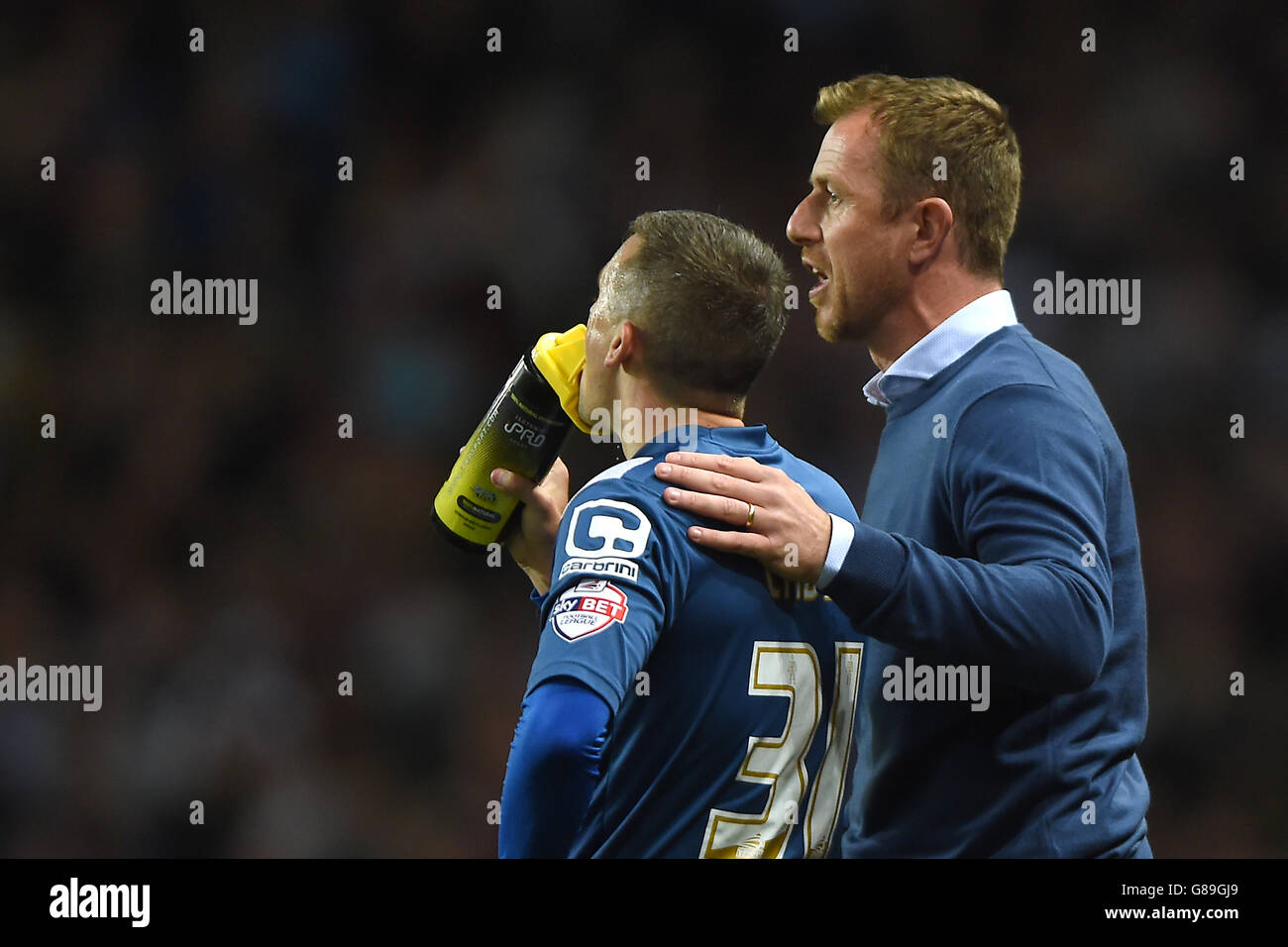 Birmingham city manager gary rowett on touchline hi-res stock ...
