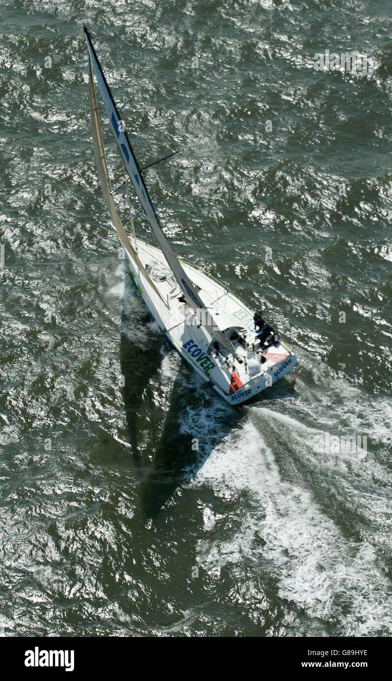 After seven days Mike Golding and the crew aboard ECOVER lead the fleet ...