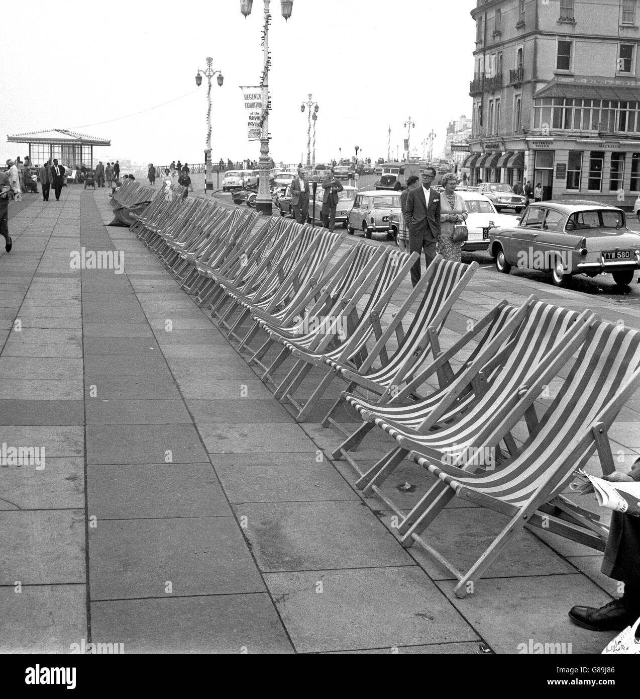 On promenade beach in Black and White Stock Photos & Images - Alamy