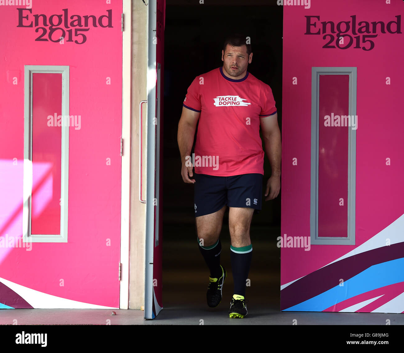 Irelands mike ross walks out captains run wembley stadium hi-res stock ...