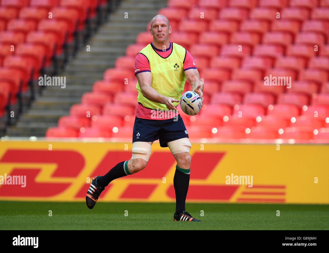 Irelands paul oconnell during the captains run at wembley stadium hi ...