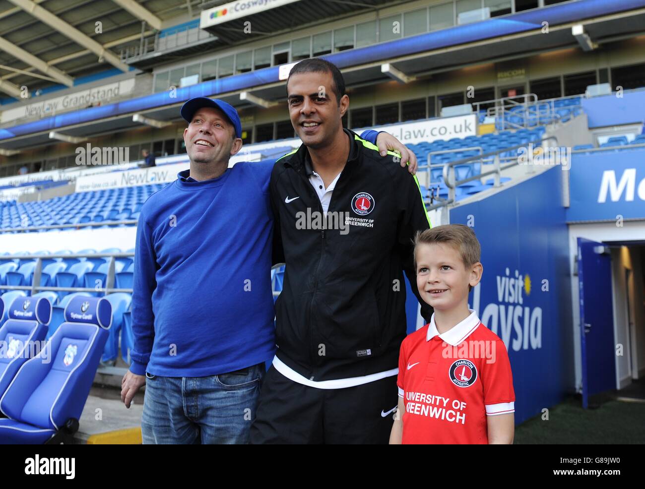 Charlton Athletic head coach Guy Luzon poses with Charlton fans before ...