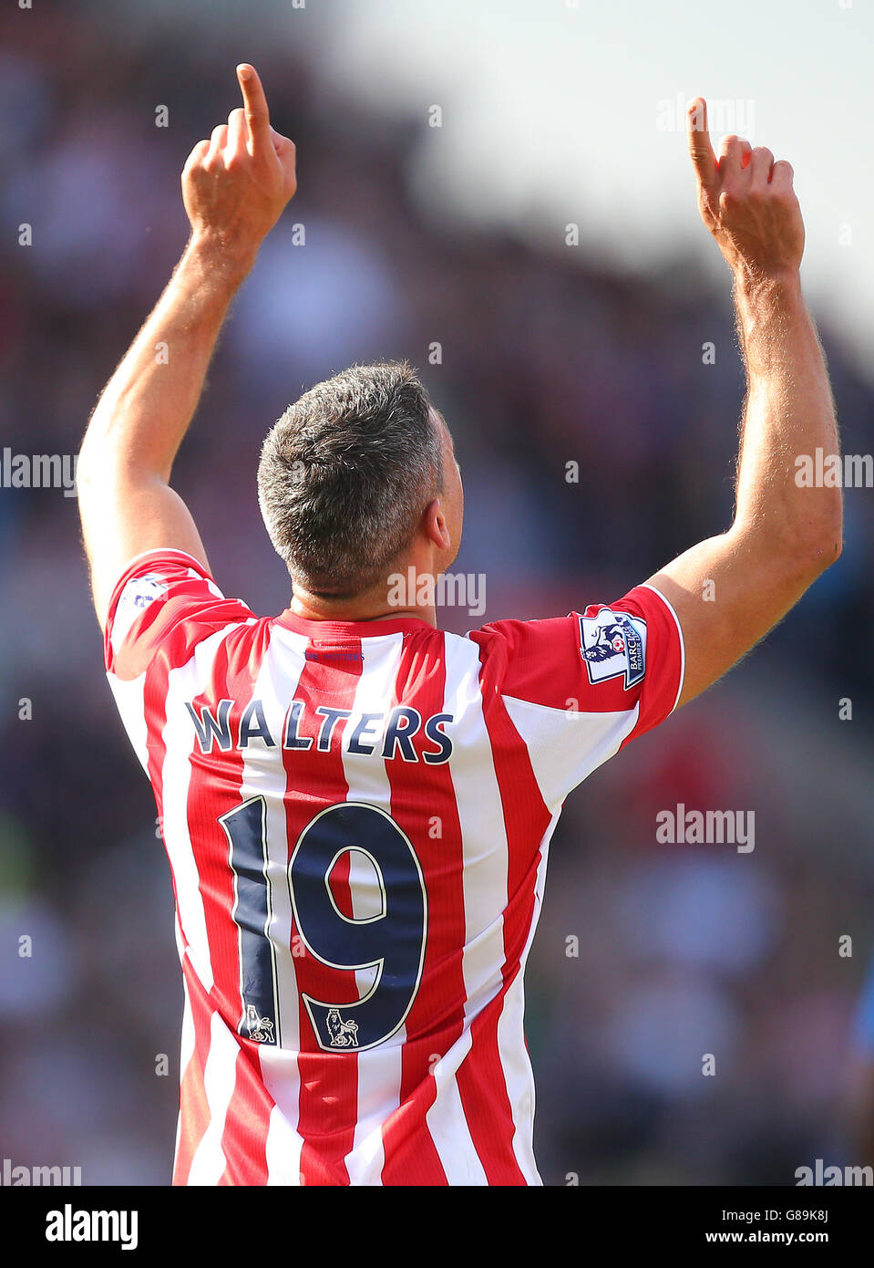 Stoke City's Jonathan Walters celebrates scoring the first goal during ...