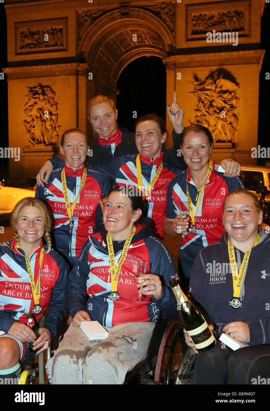 Help for Heroes Arch to Arc women's team members (second row, from left ...