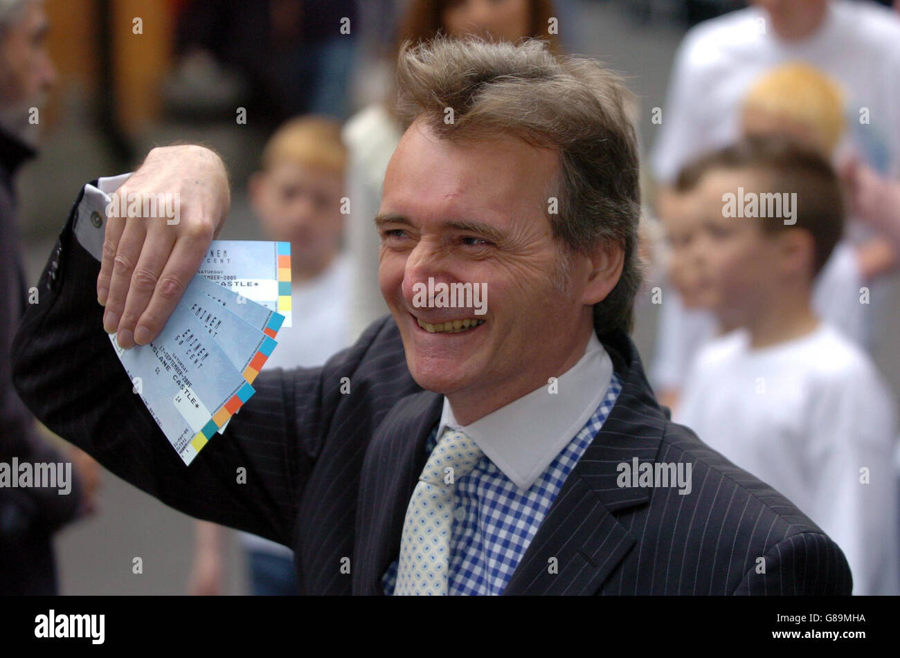 Lord Henry Mount Charles, the owner of Slane Castle, holds tickets for ...