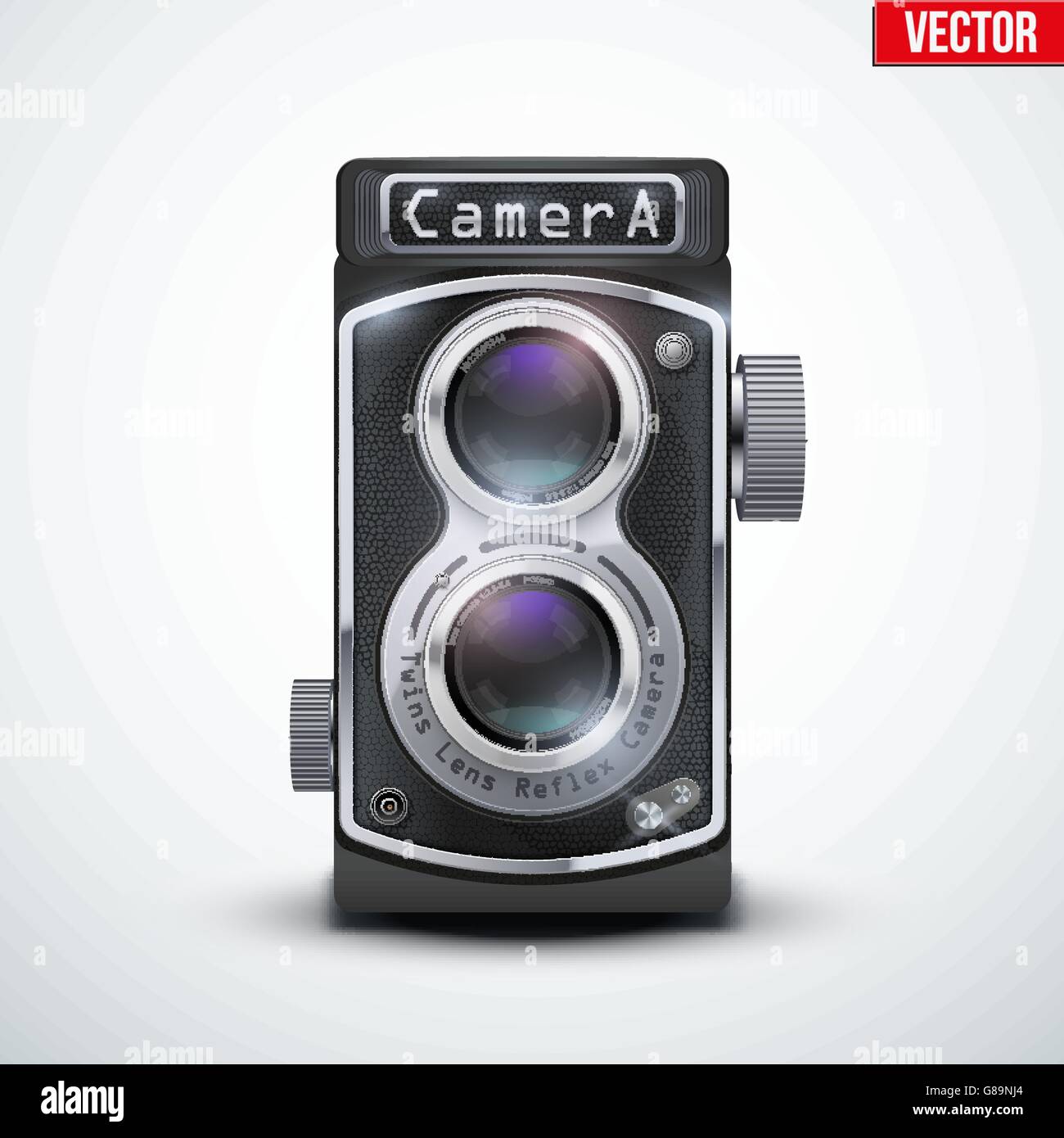 Vintage metal lens front Stock Vector Images - Alamy