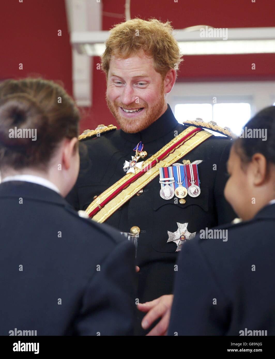 Prince Harry visits Duke of York's Royal Military School Stock Photo ...