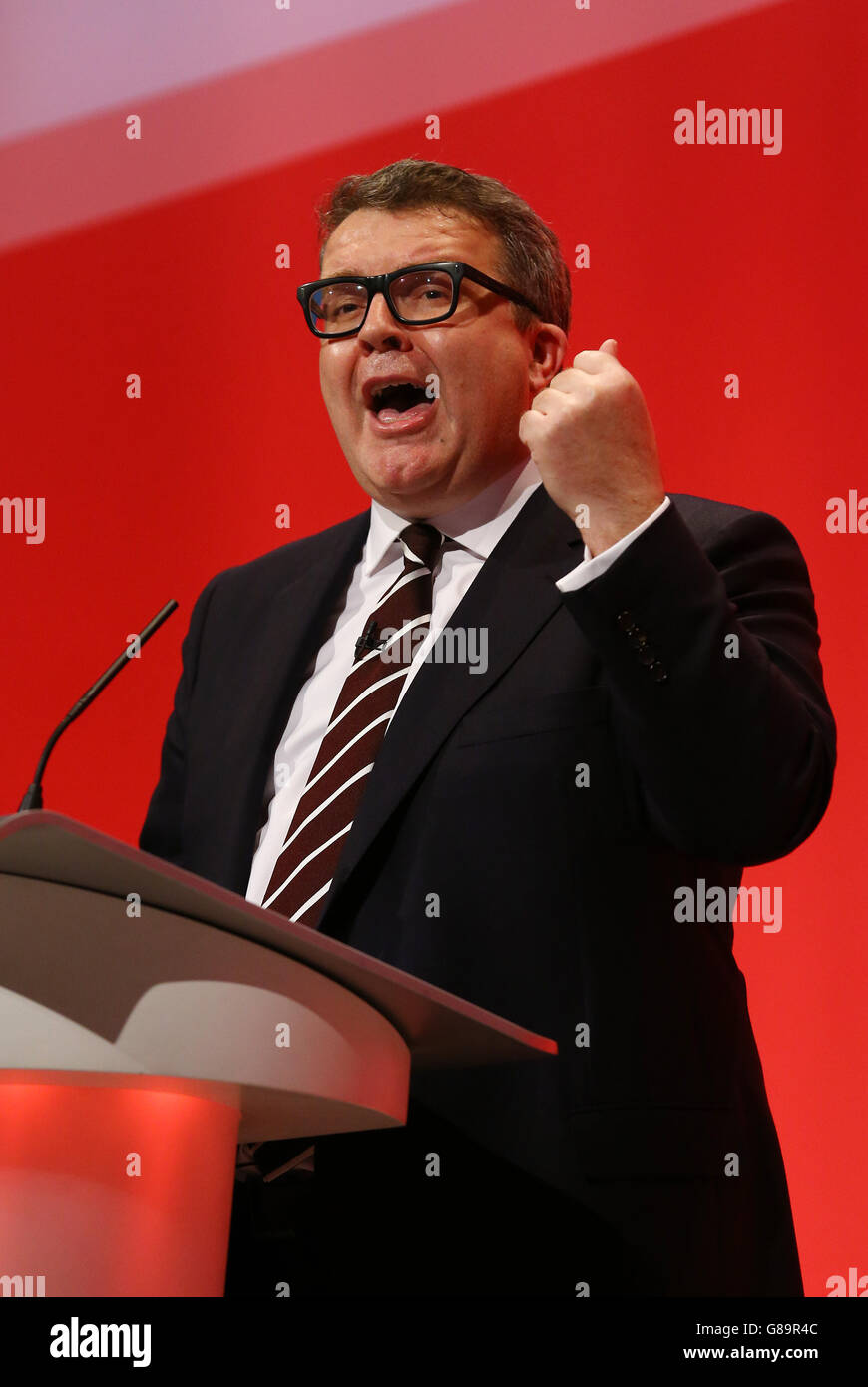 Deputy Leader Tom Watson delivering speech on the final day of the ...