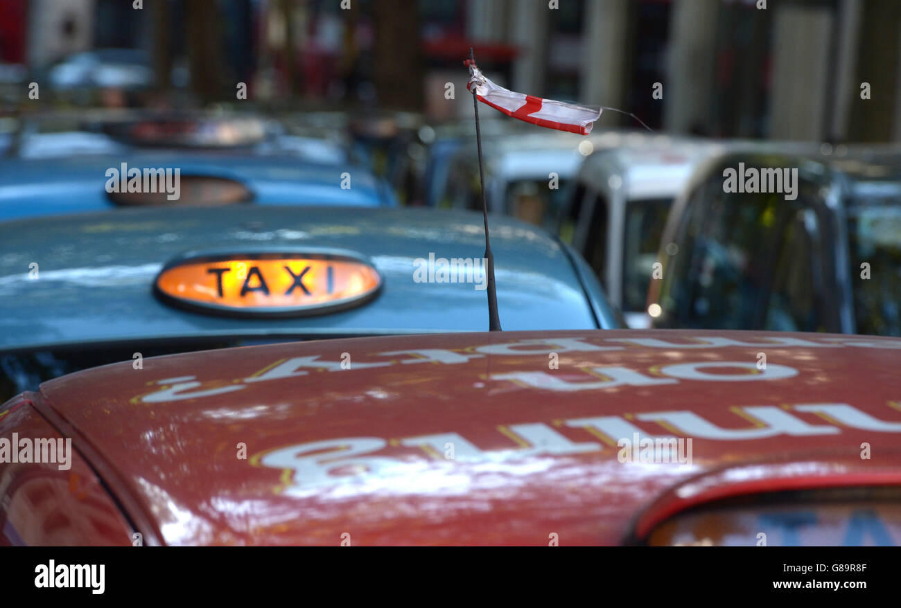 Taxi drivers protest Stock Photo - Alamy