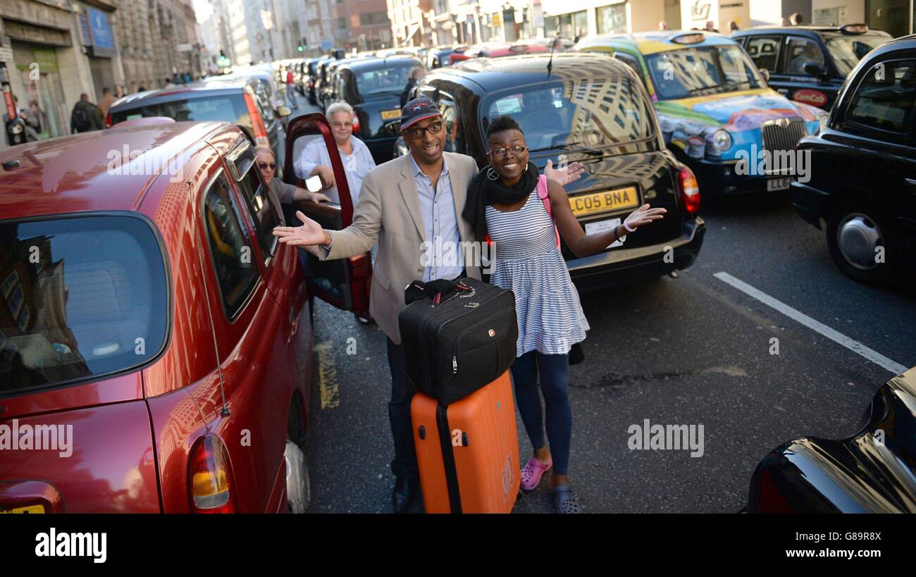 Taxi drivers protest Stock Photo - Alamy