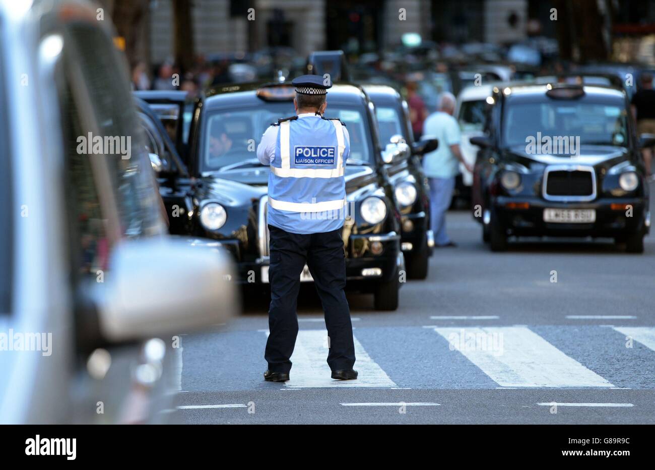 Taxi drivers protest Stock Photo - Alamy