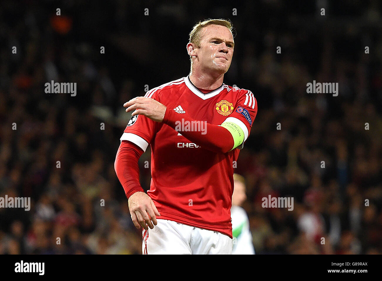 Manchester uniteds wayne rooney during the uefa champions league hi-res ...