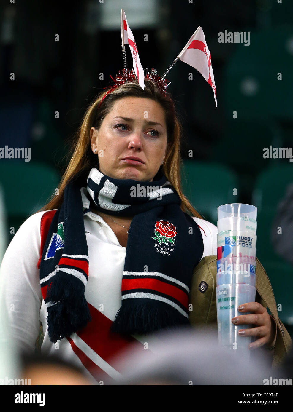 Rwc sad dejected dejection crys crying fan hi-res stock photography and ...
