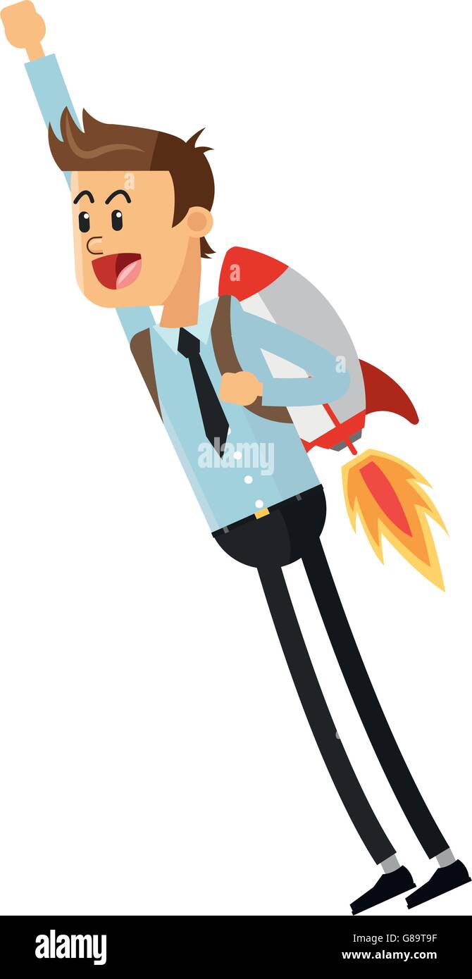 Cartoon Jetpack Side View