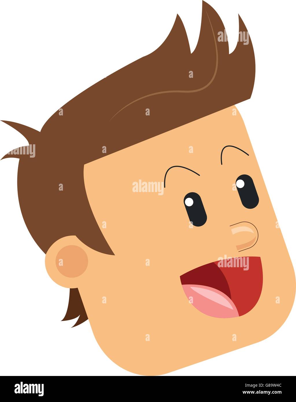 face of happy man icon Stock Vector Image & Art - Alamy