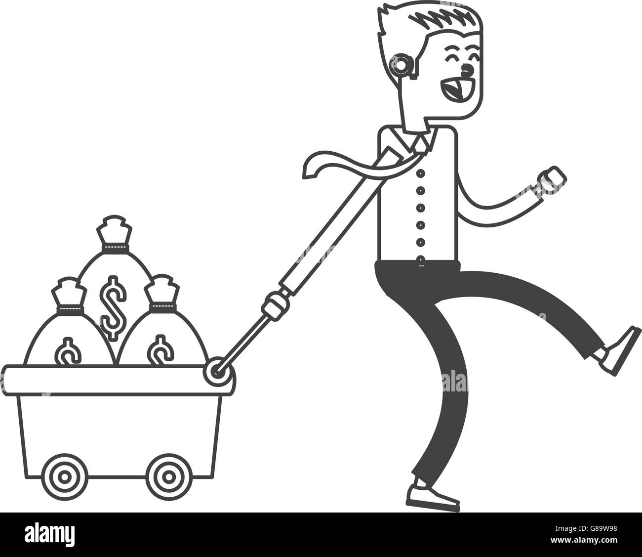 business man with money icon Stock Vector Image & Art - Alamy