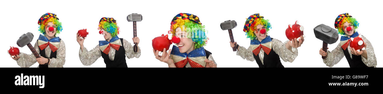 Clown in various poses isolated on white Stock Photo - Alamy