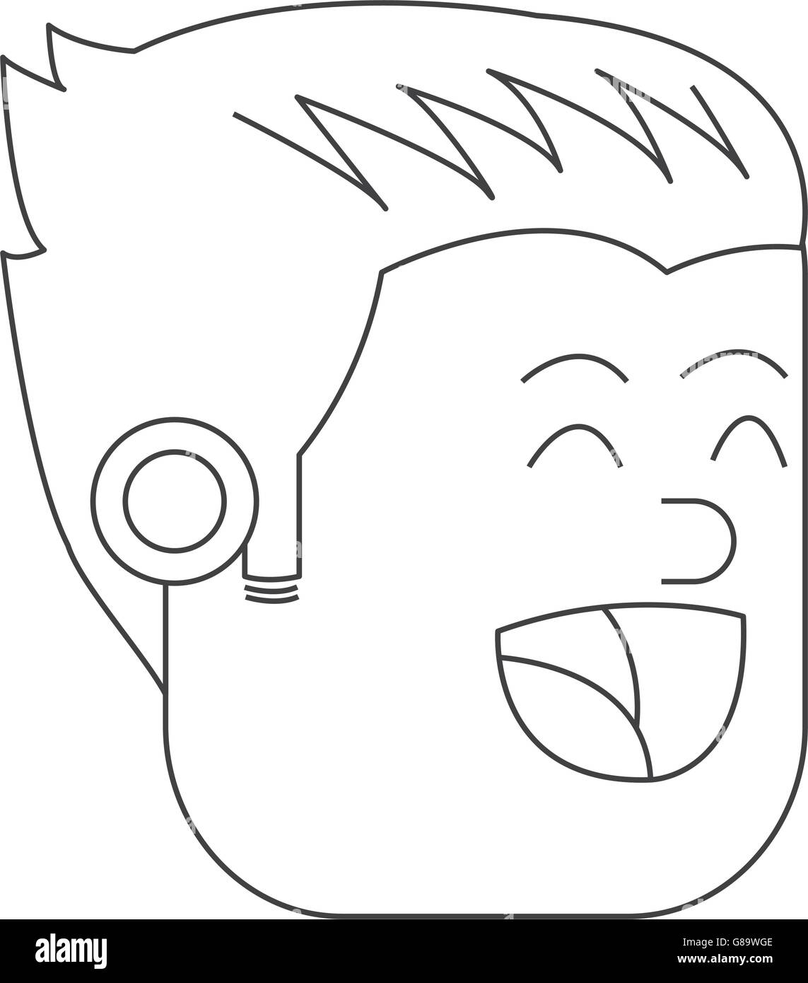 face of happy man icon Stock Vector Image & Art - Alamy