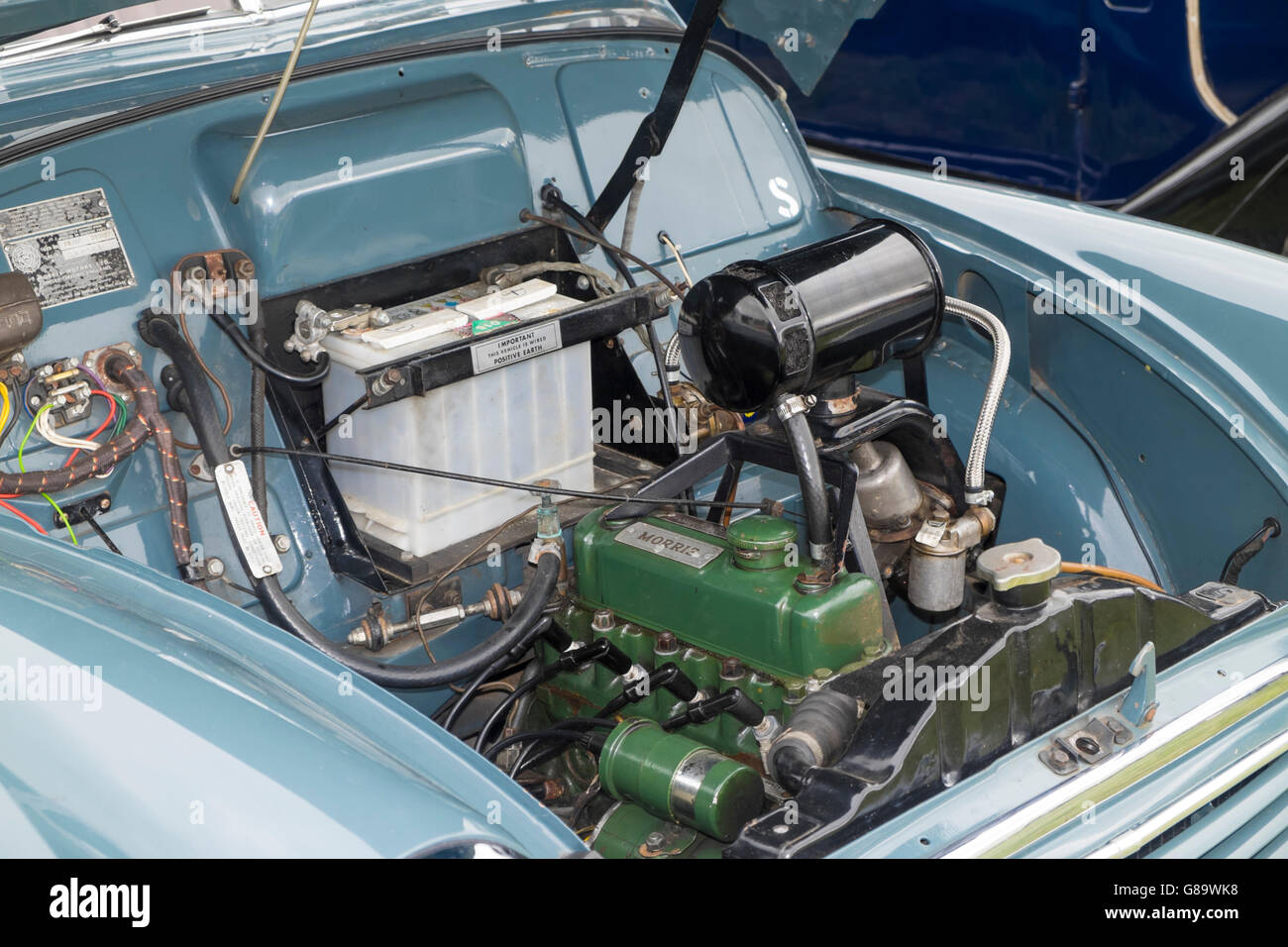 Berkeley Castle Classic Car Show 2016 Morris 1000 A Series engine Stock ...