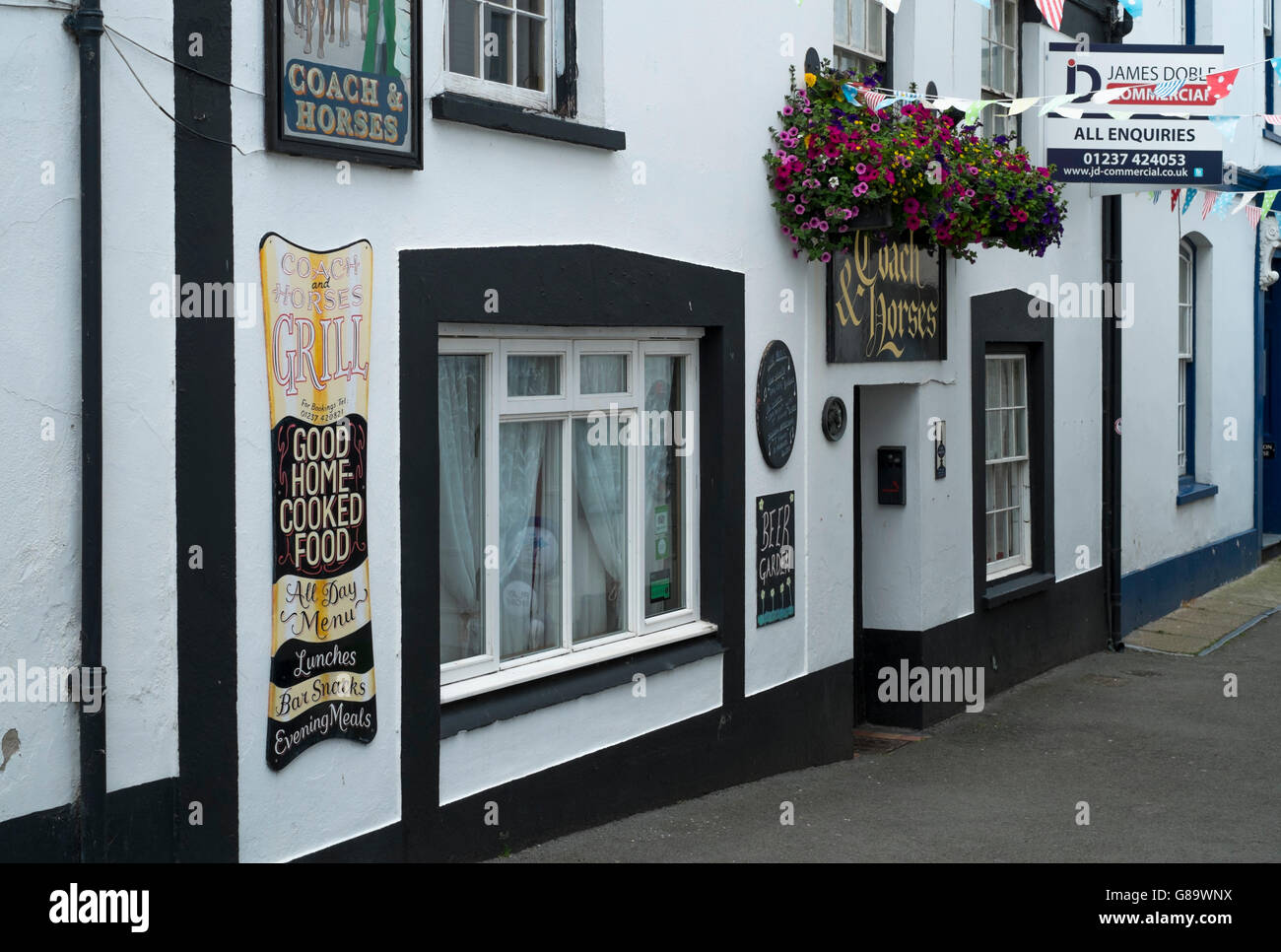 Appledore, a seaside village in North Devon England UK Coach and Horses ...
